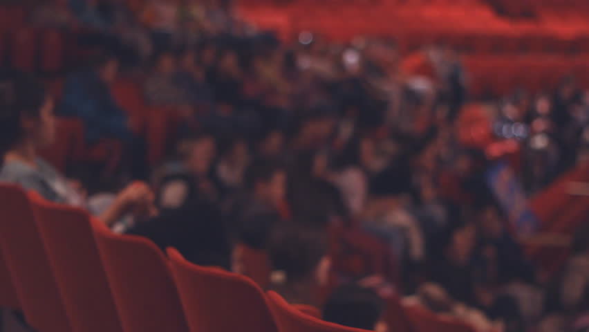Dark Blur Audience In The Cinema Theatre Stock Footage Video 9803831 ...