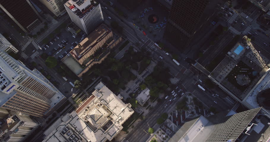 Aerial Vertical View Of Rooftop City Buildings, USA - Aerial Vertical ...