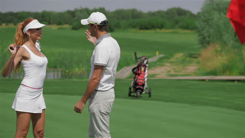 Golf Woman Stock Footage Video Shutterstock