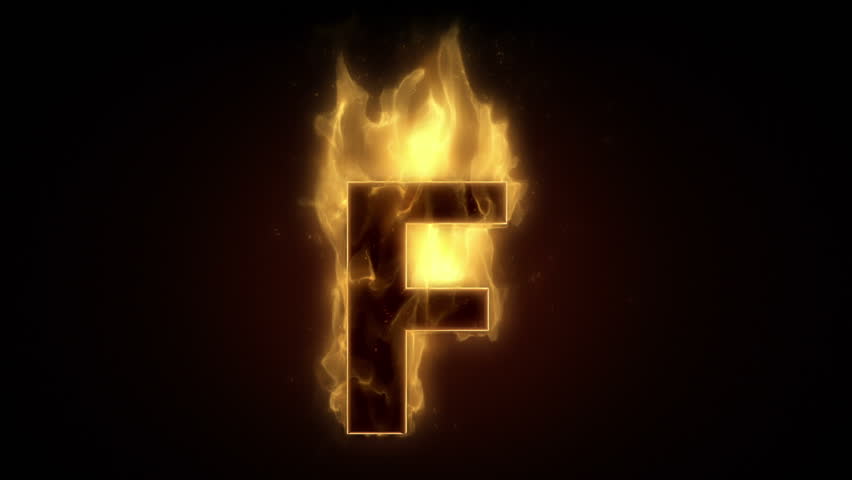Fiery Letter B Burning In Loop With Particles Stock Footage Video ...