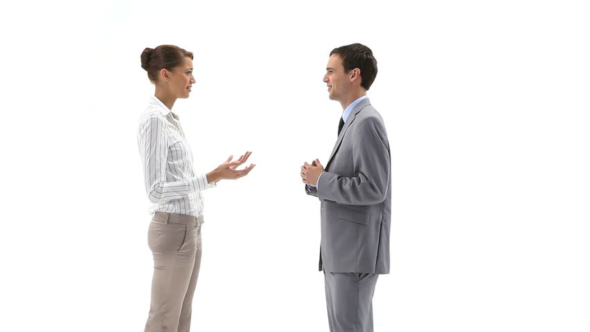 Businessmen Talking In Business Casual Attire On Greenscreen Séquences ...