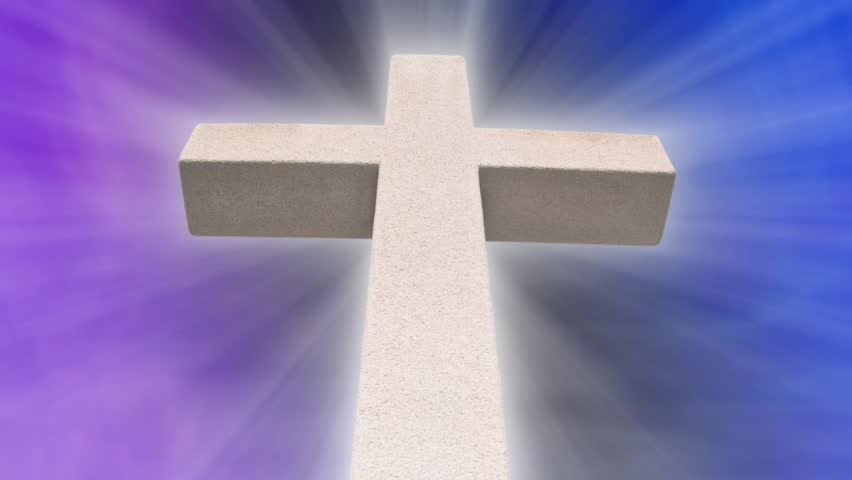 HD 720p Seamless Loop With White Cross And Motion Background Of Purple ...