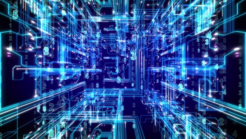 4K Futuristic Technological Abstract Motion Background, Seamless ...