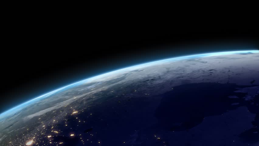 A Beautiful Sunrise, Looking From Space On Earth. Stock Footage Video ...